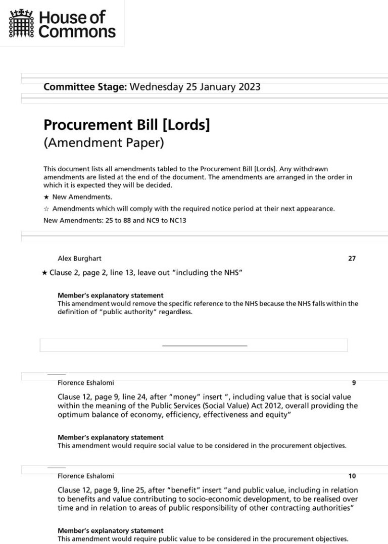 Useful Links – Procurement Reform