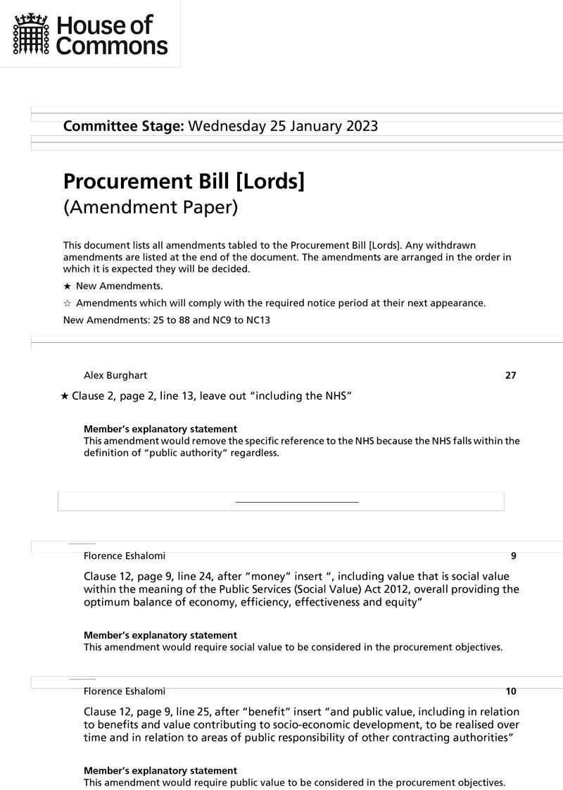 Useful Links – Procurement Reform